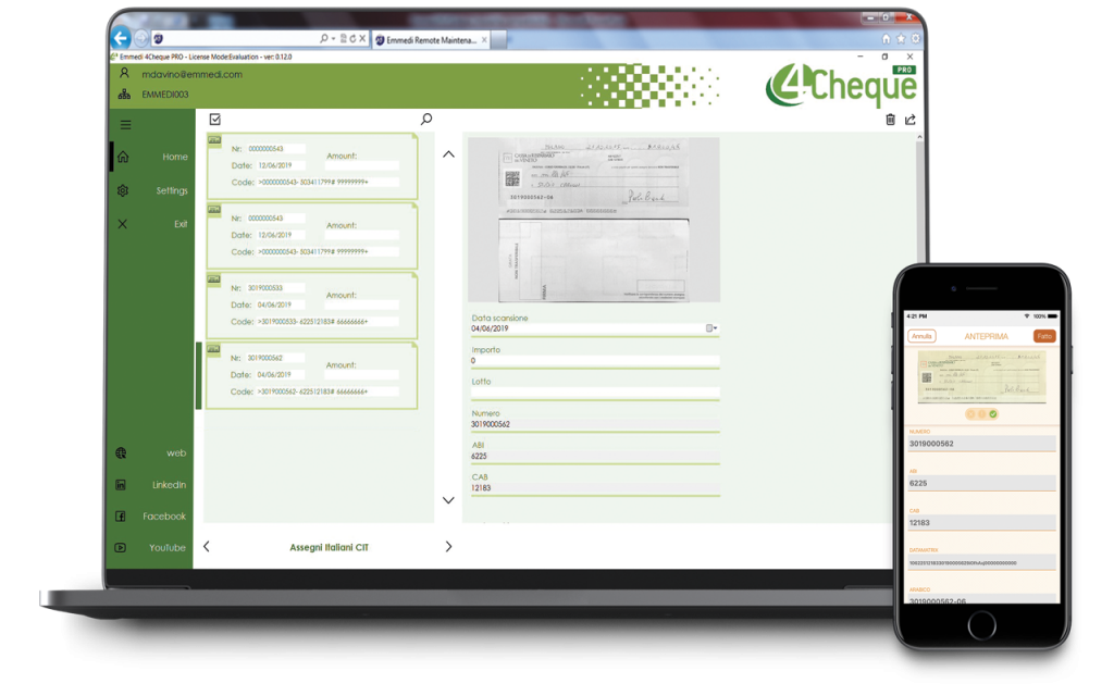 4Cheque APP | Turns your smartphone into a Check Scanner and more.